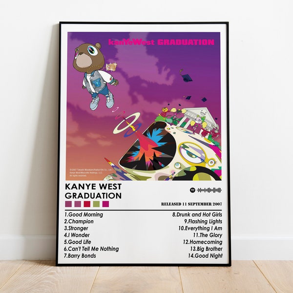 Graduation Kanye West Poster - Etsy