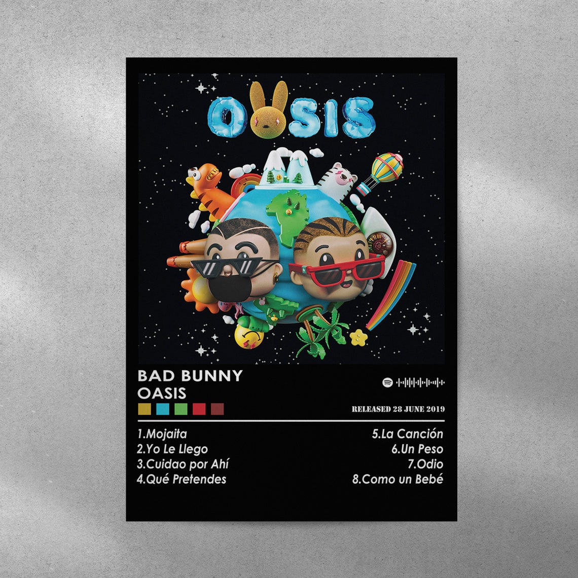 Bad Bunny Poster Print Oasis Poster Music Poster Album Cover Poster ...