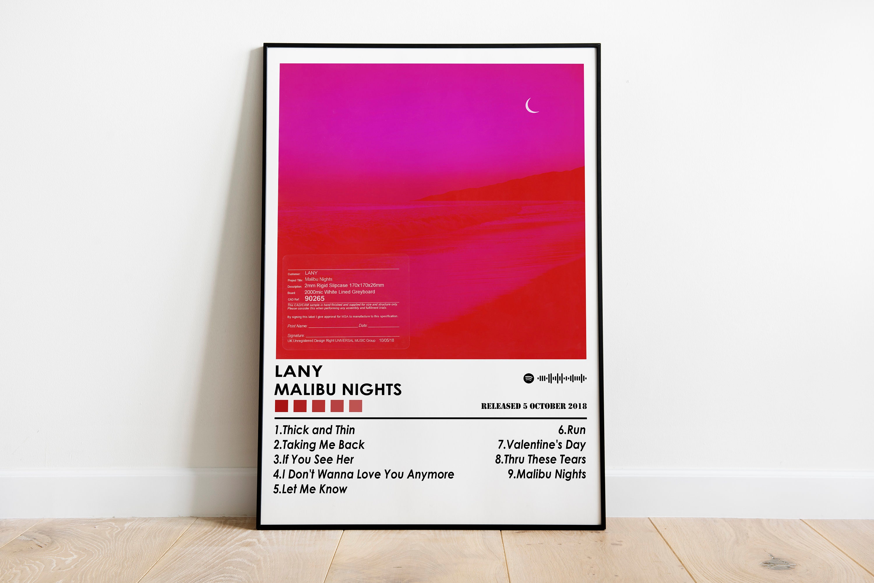 Lany Poster Print Malibu Nights Music Poster Album Cover Poster Wall ...