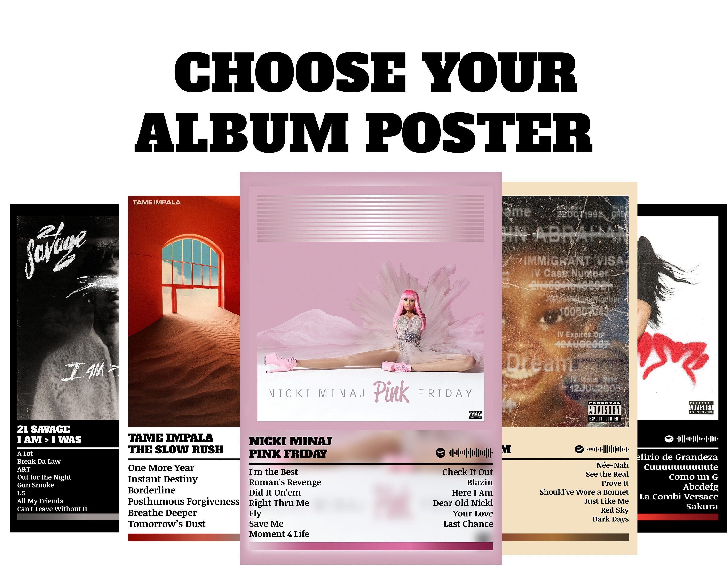 Choose Your Own Album Poster, Custom Album Poster, Music Gift Ideas ...