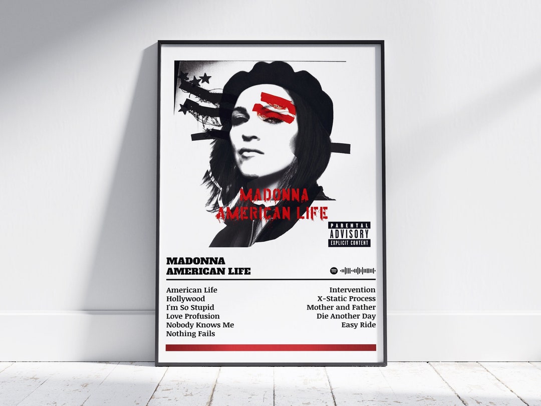 Madonna Poster Print American Life Poster Music Poster Album Cover ...