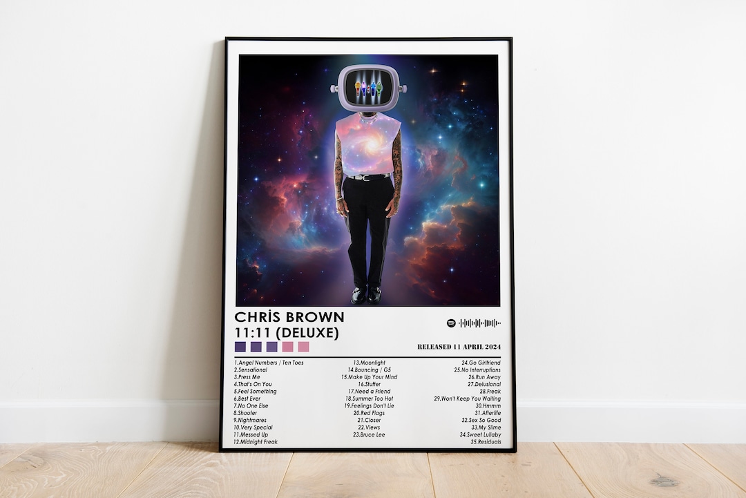 Chris Brown Poster Print 11:11 deluxe Poster Music Poster Album Cover ...