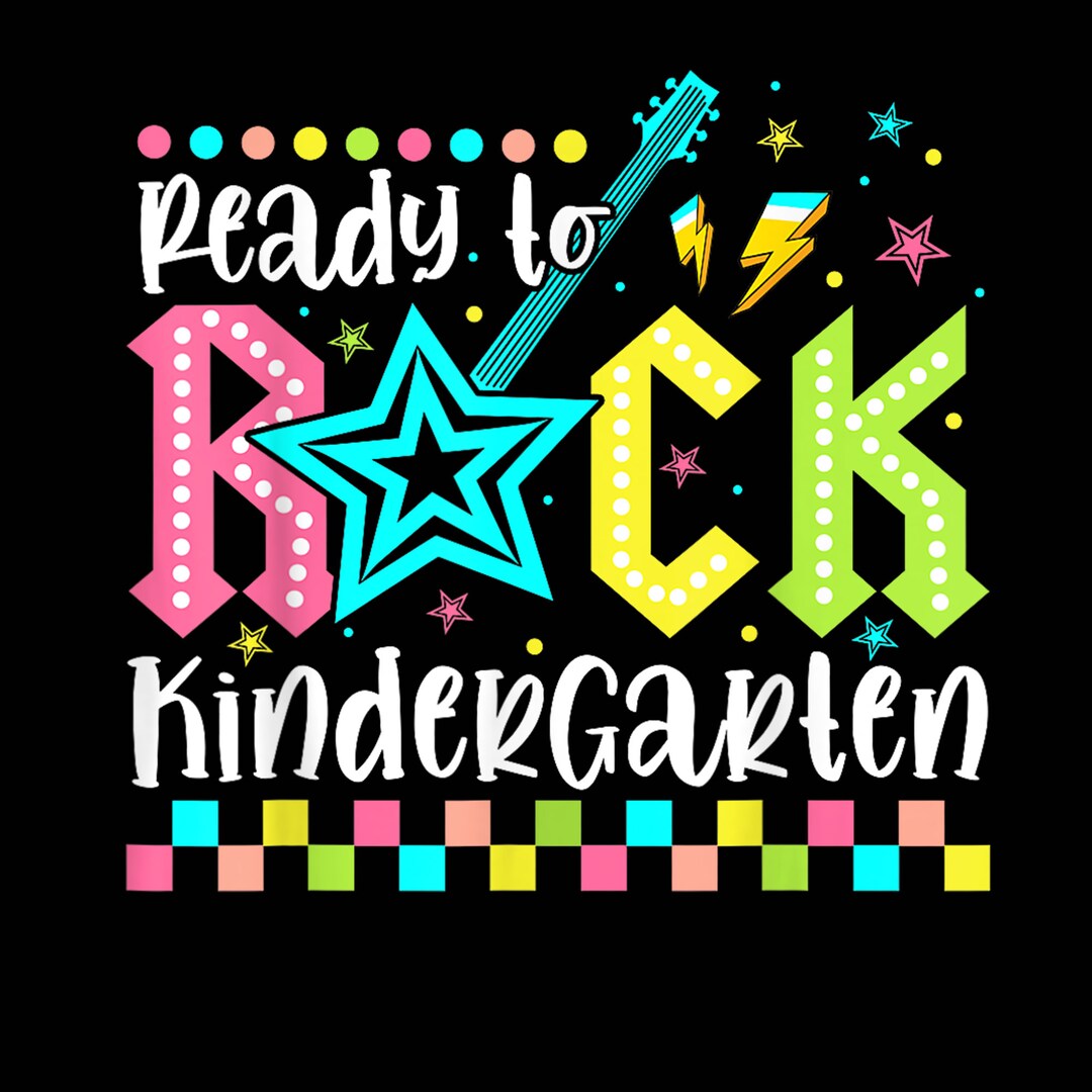 Ready to Rock Kindergarten Back to School Kinder PNG Digital Download ...
