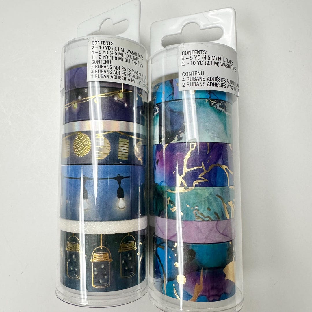 Washi Tapes 13 Marbles String Lights Mix - Solids Foil Glitter ...