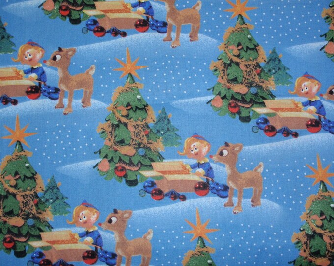 Rudolph the Red Nosed Reindeer Fabric Cotton - 3 Yards - Etsy