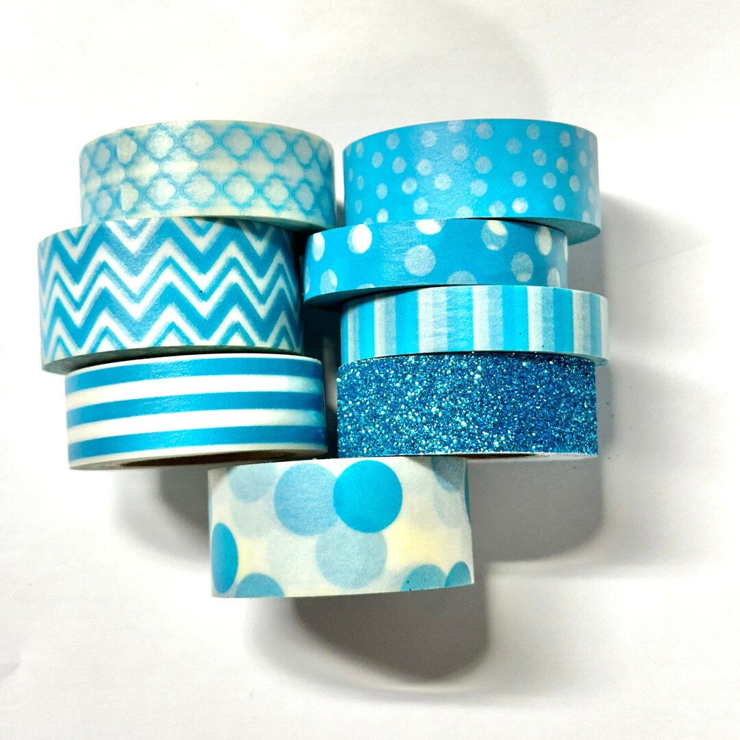 Washi Tape 8 Blue Mix Pack Recollections Brand - Etsy