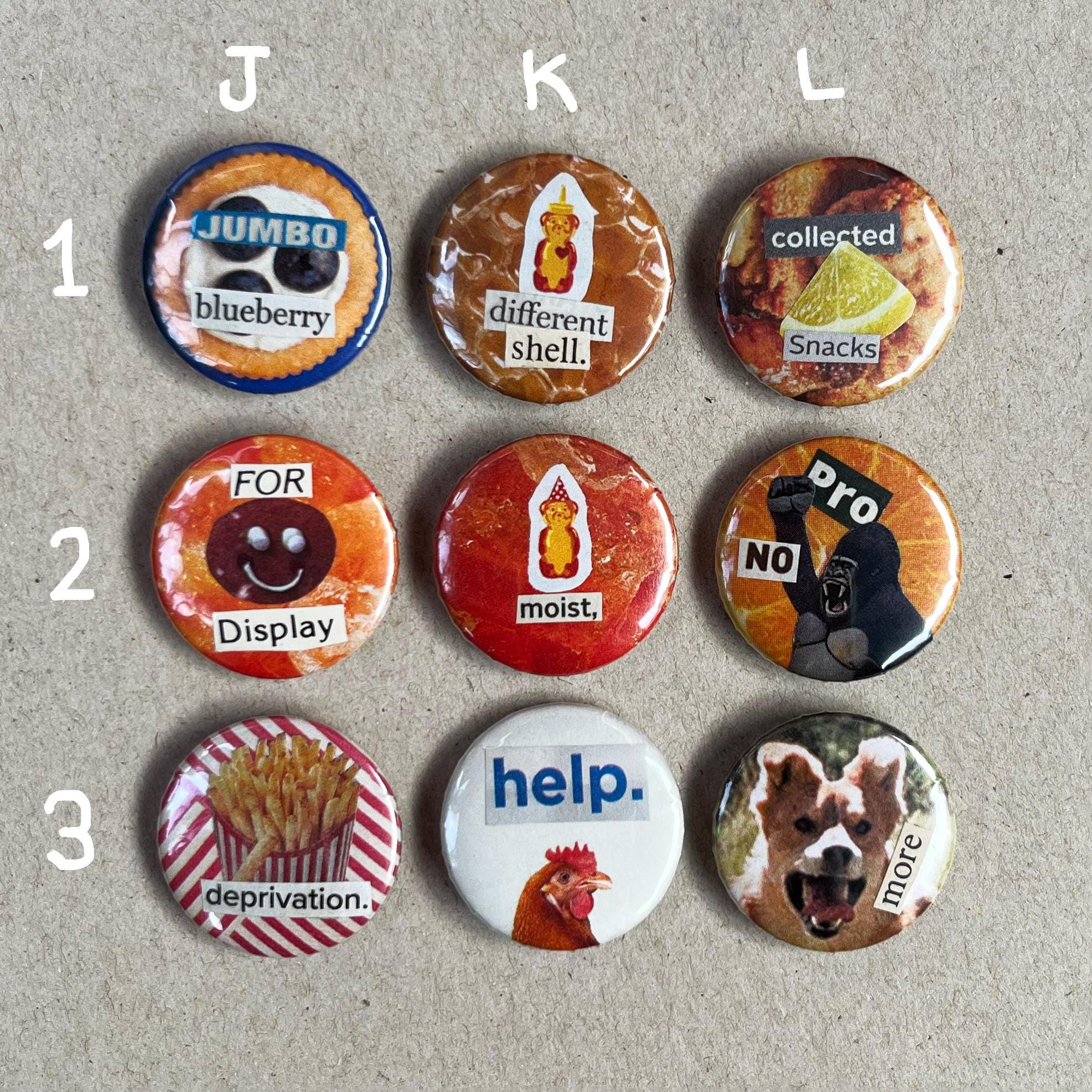 Collage Buttons 1 Inch Handmade Original Pinback Buttons - Etsy