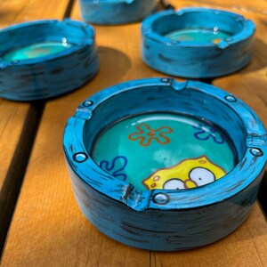 Spongebob Ashtray Window Watcher Meme Design Funny Handmade, Jesmonite ...