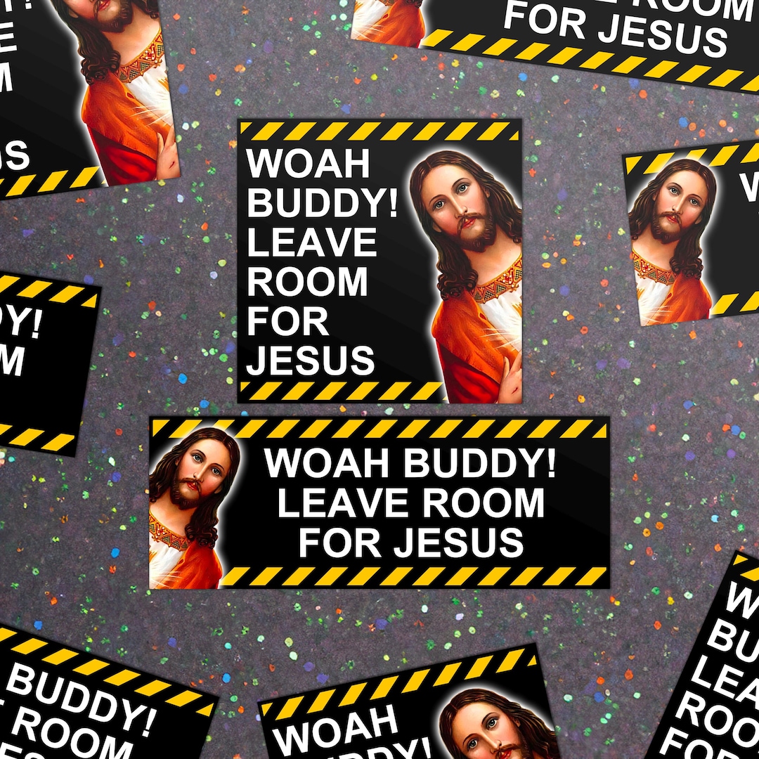 Funny Jesus Car Magnet: Leave Room for Jesus, Weatherproof Bumper ...