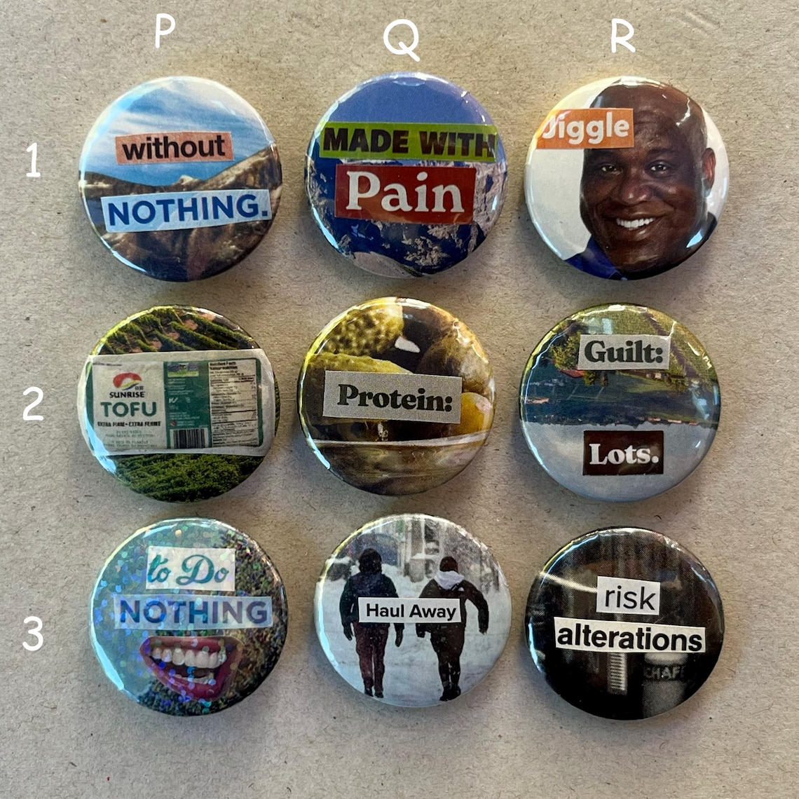 Collage Buttons 1.25 Inch Handmade Original Pinback Buttons - Etsy