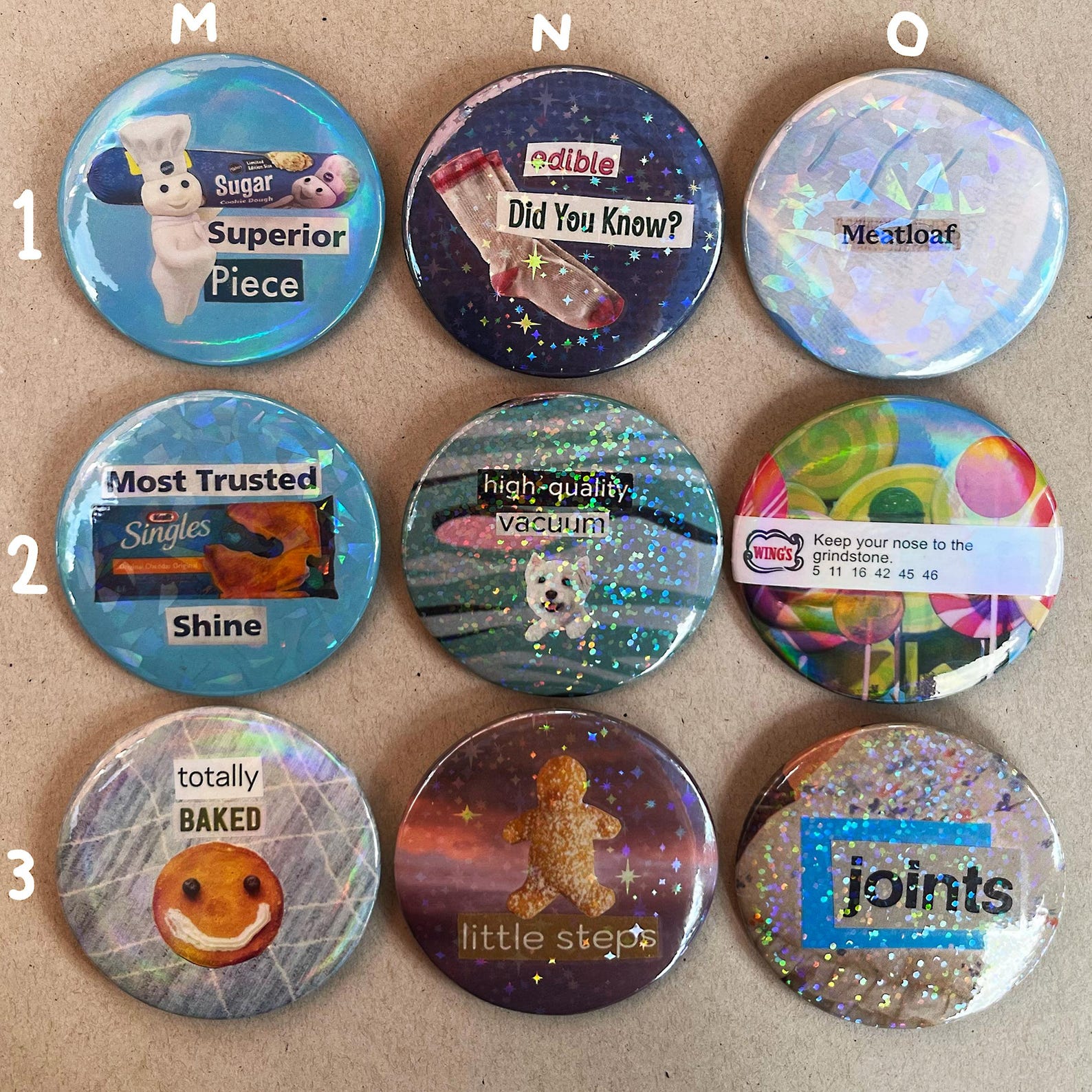 Collage Buttons 2.25 Inch Handmade Original Pinback Buttons - Etsy