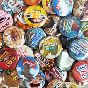 Collage Buttons 1.25 Inch Handmade Original Pinback Buttons - Etsy