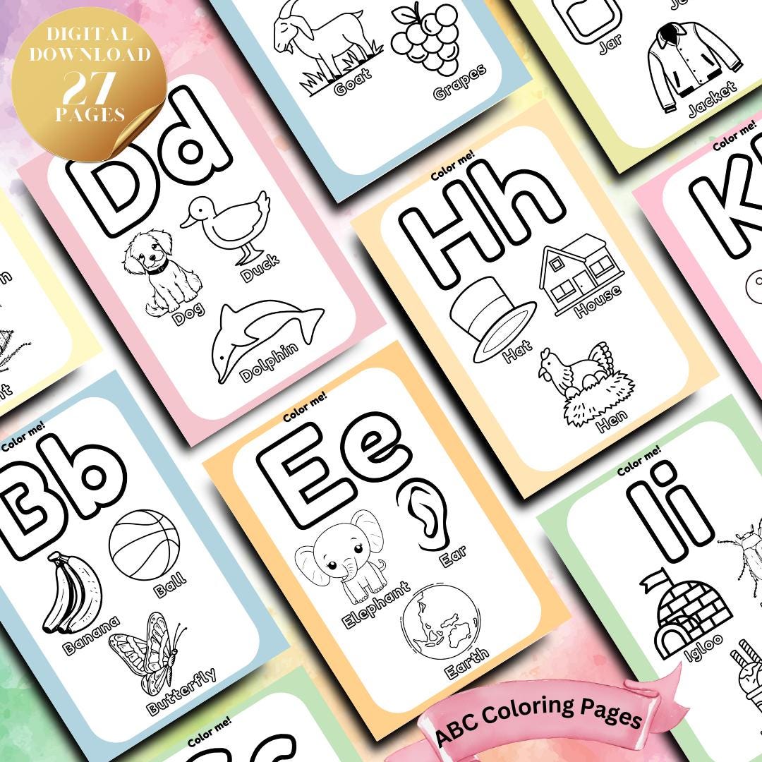Alphabet Coloring Pages, Preschool Coloring Pages, Preschool Printable ...