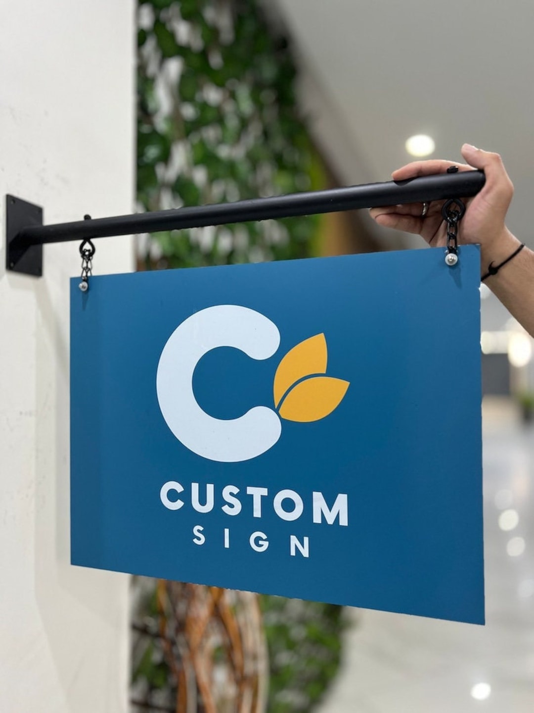 Custom Metal Business Sign, Blade Sign, Double Sided Hanging Sign, Shop ...