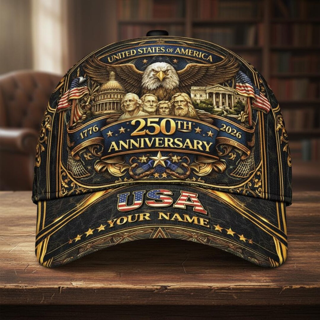 Personalized USA 250th Cap Custom Name Patriotic Eagle Hat 1776 2026 ...