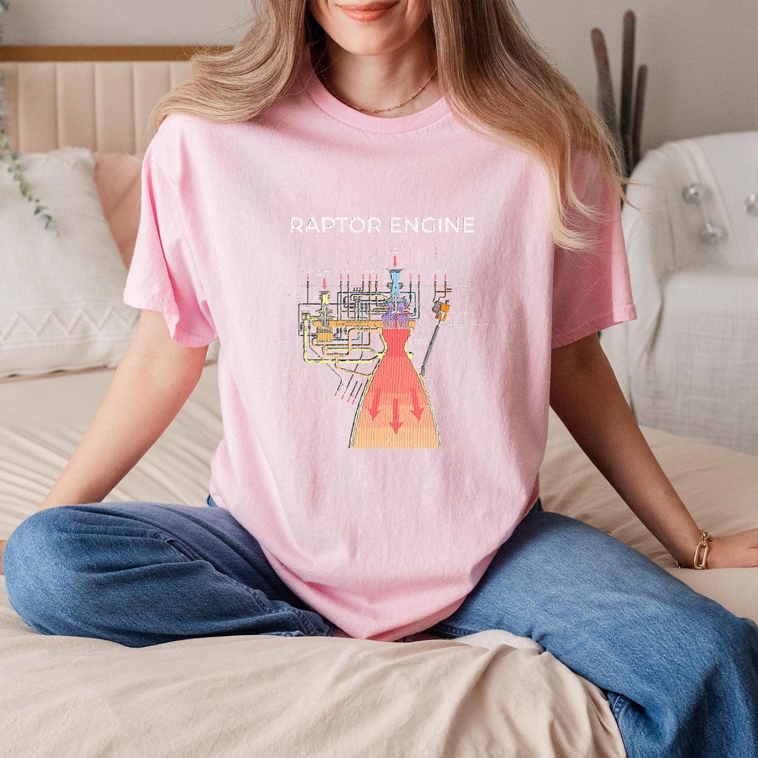 Raptor Engine T-shirt, Rocket Scientist Tee, Space Exploration Shirt ...