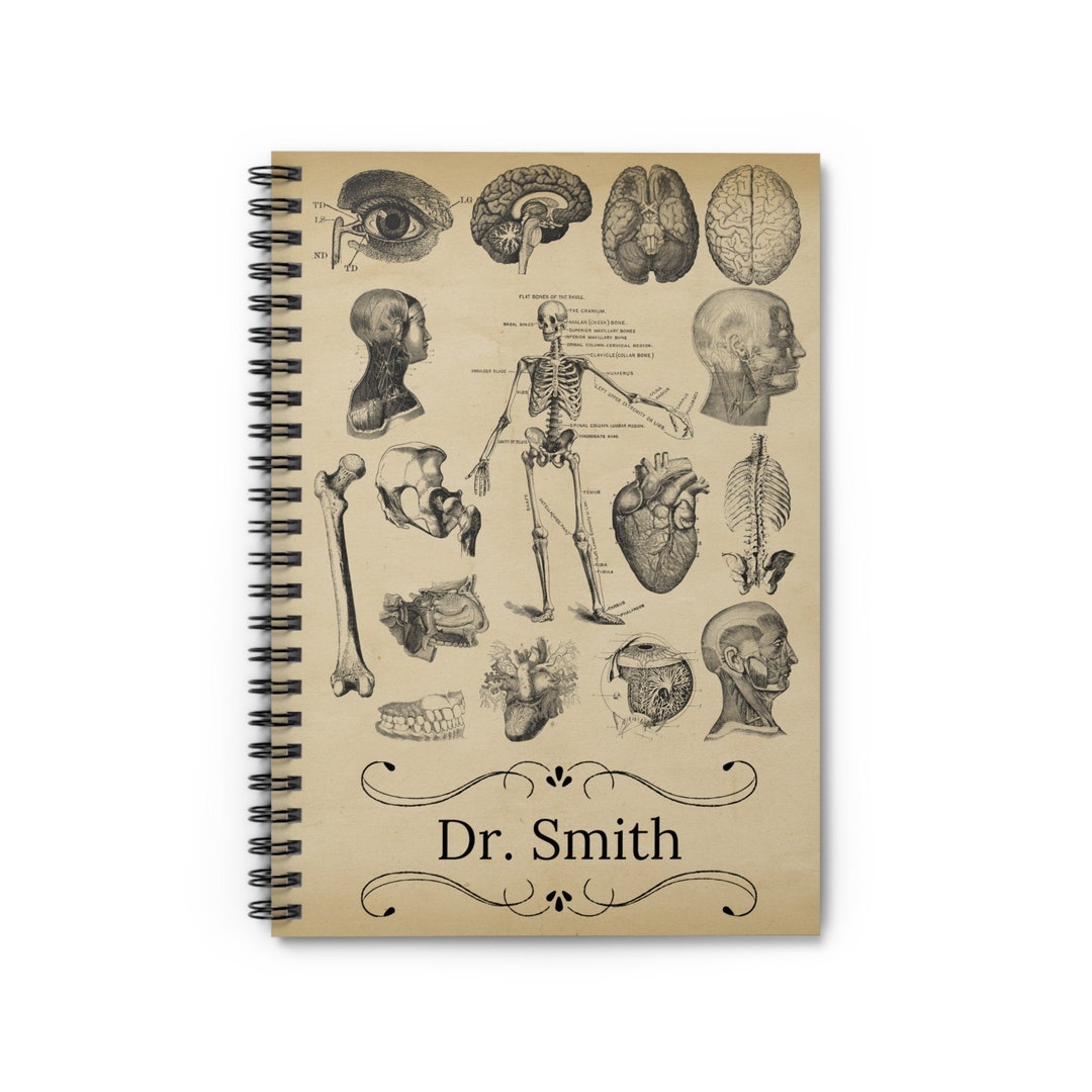 Personalized Doctor Notebook: Vintage Anatomy Sketches, Medical Journal ...