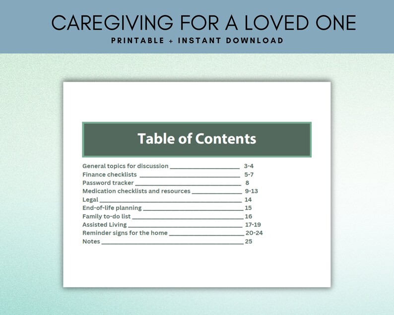 Caregiving for A Loved One - Etsy