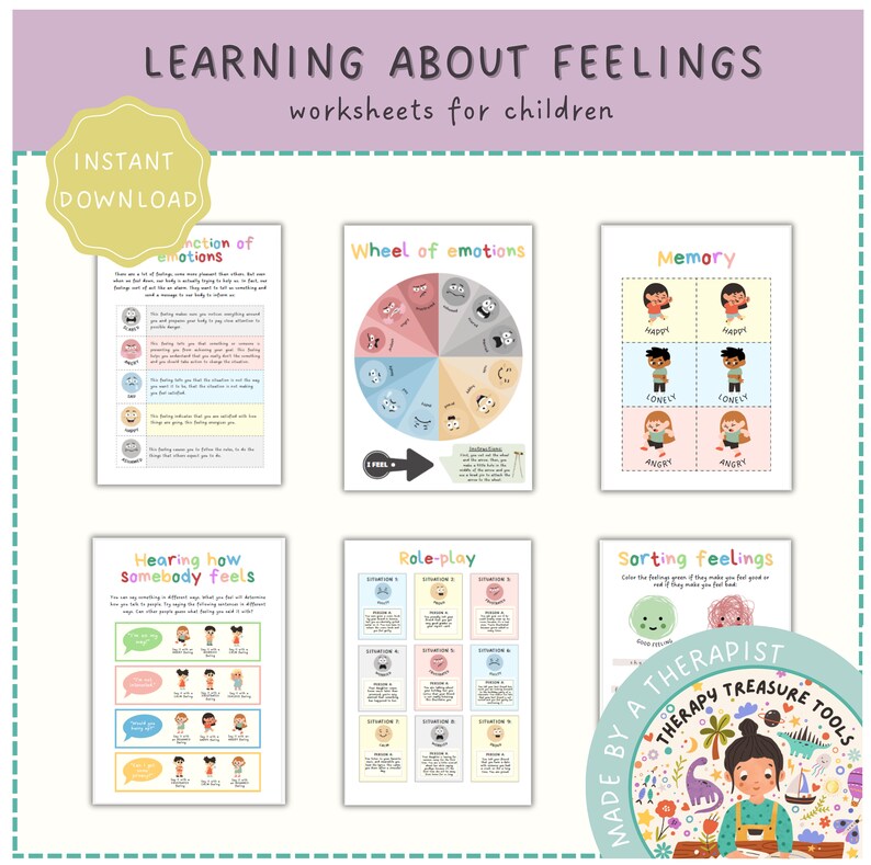 Worksheets About Complex Emotions for Children | Learning About ...