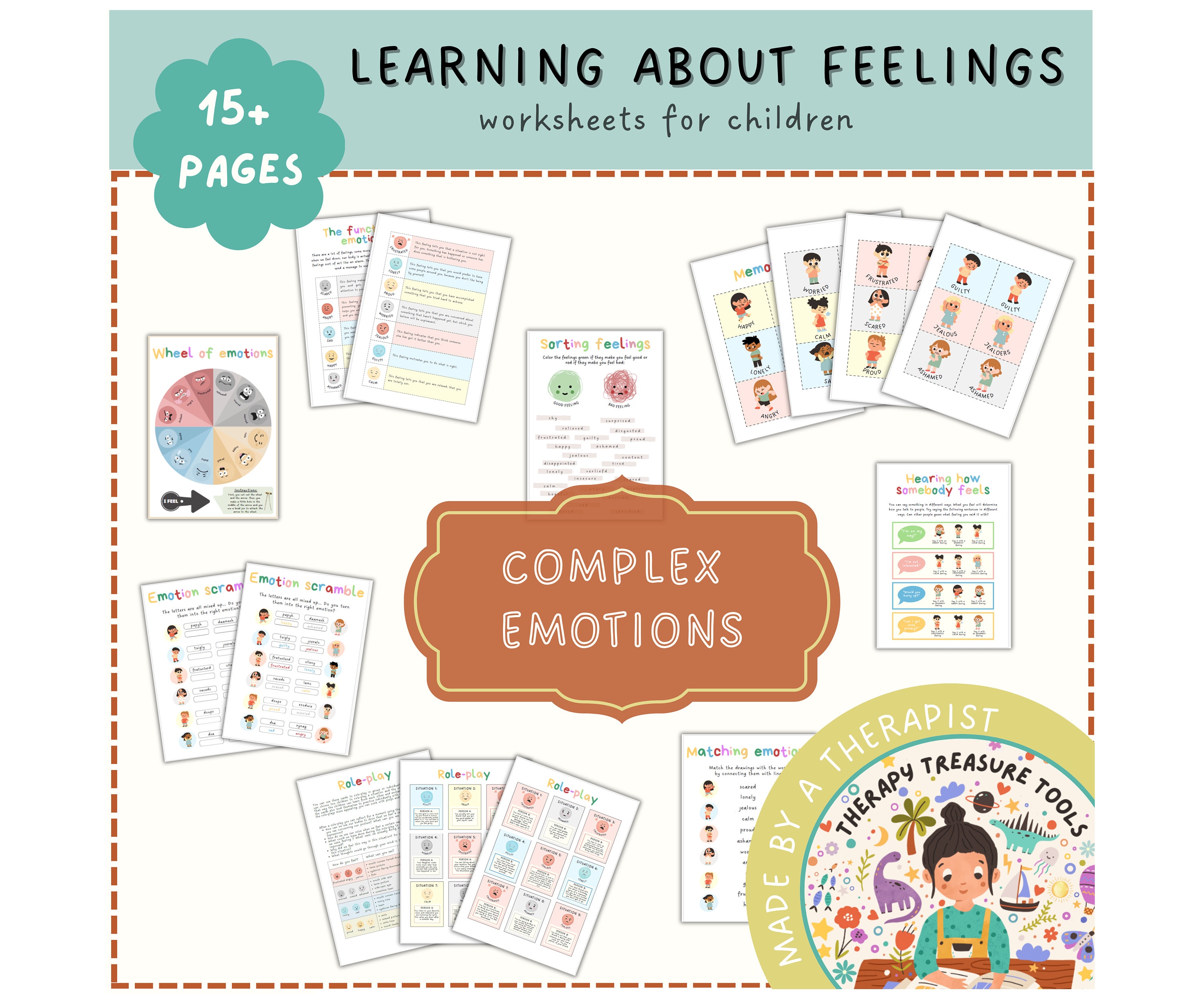 Worksheets About Complex Emotions for Children | Learning About ...