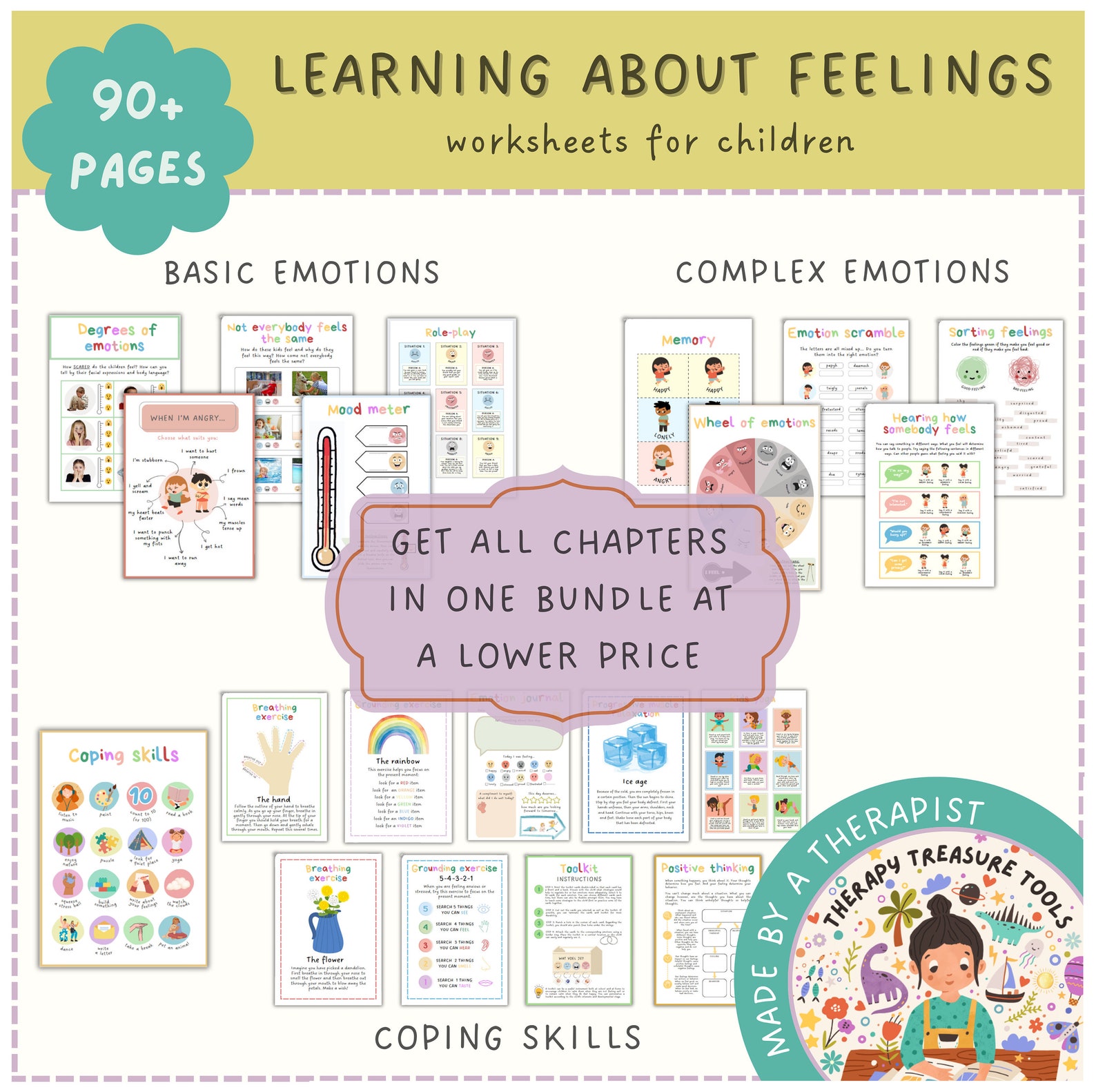 Worksheets About Coping Skills for Children | Learning About Feelings ...