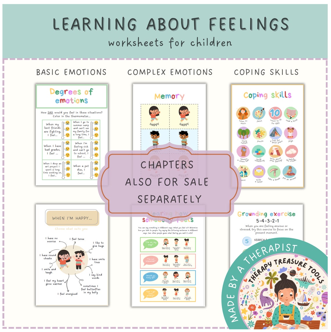 Worksheets About Emotions and Coping Skills for Children | Learning ...