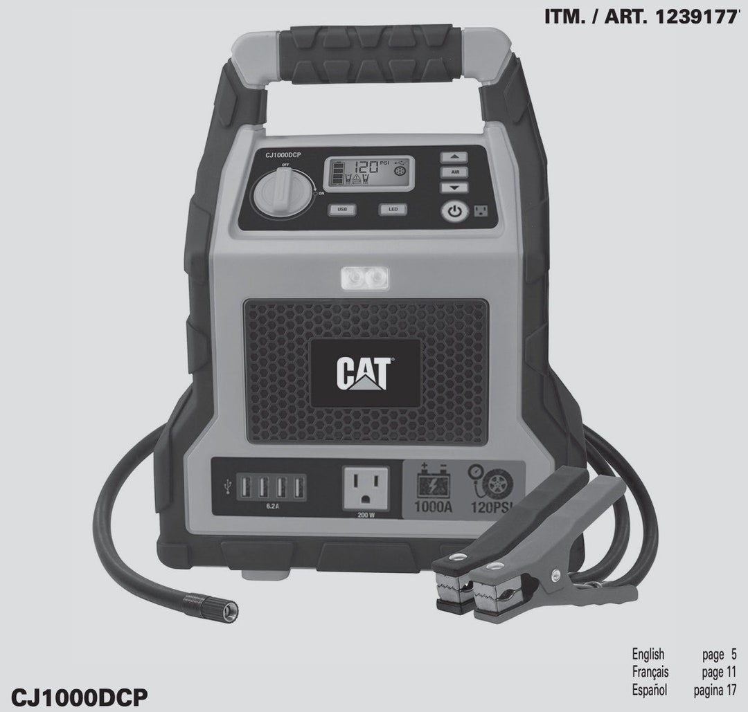 Cat CJ1000DCP Power Station / Jump Starter Instruction Manual Set ...