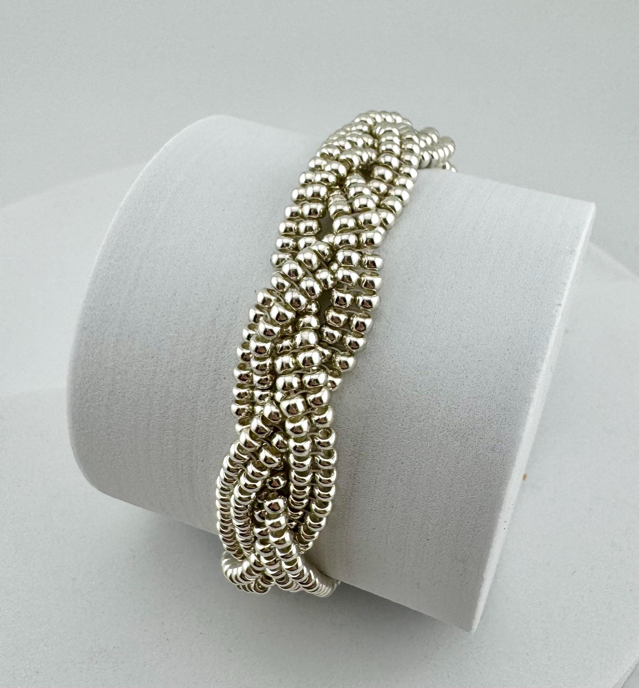Beaded Braid Jewelry Pattern: Beginner Square Stitch Tutorial (digital ...