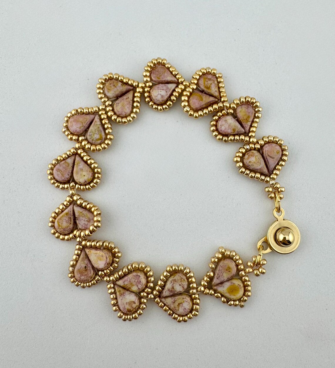 Beaded Heart Jewelry Pattern: Ladder Stitch Tutorial (PDF Download ...