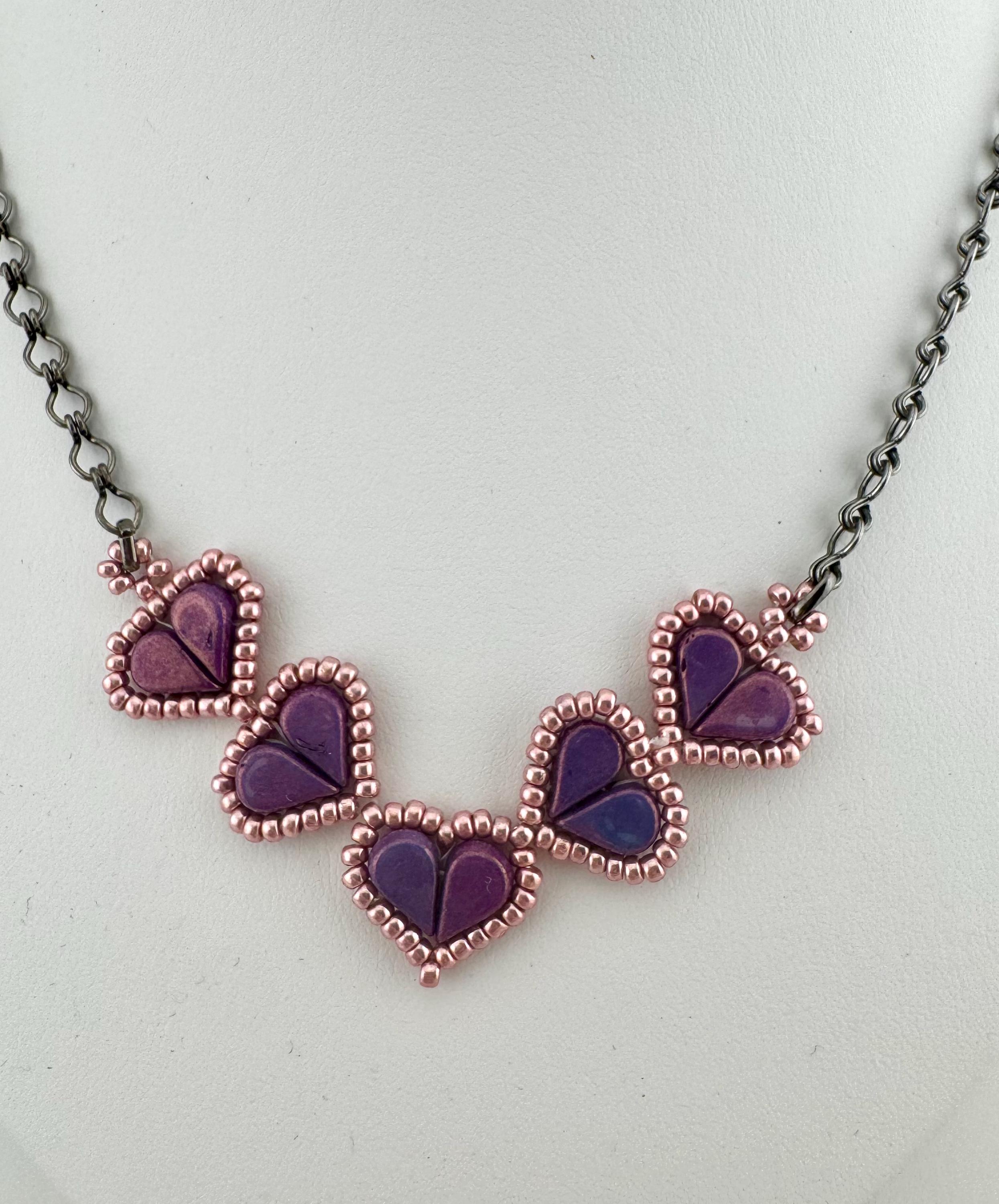 Beaded Heart Jewelry Pattern: Ladder Stitch Tutorial (PDF Download) - Etsy