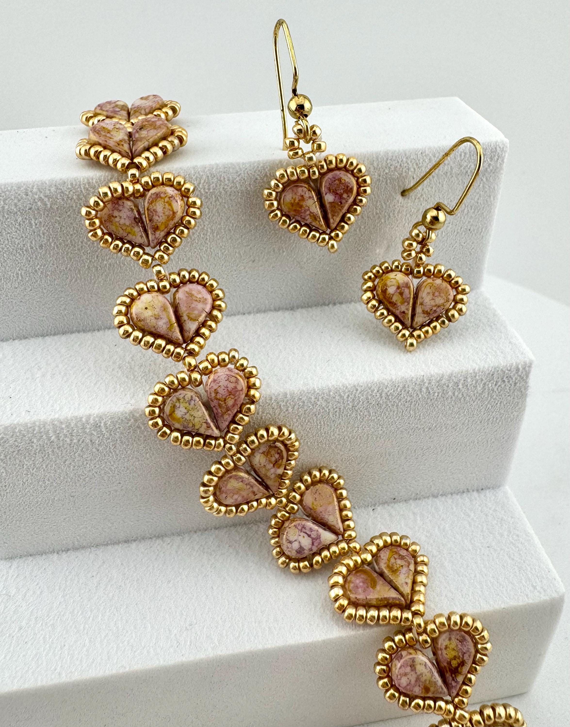 Beaded Heart Jewelry Pattern: Ladder Stitch Tutorial (PDF Download) - Etsy