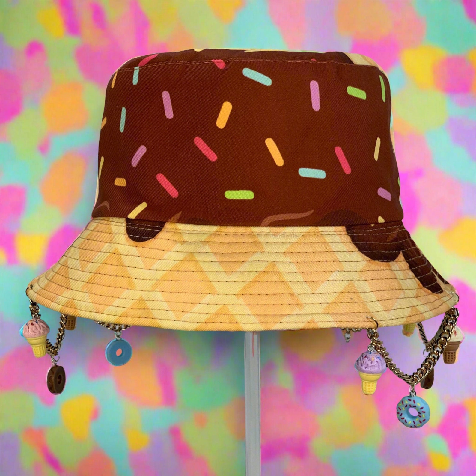 Doughnut Drip Too Hard Doughnut and Ice Cream Chain and Charm Bucket ...
