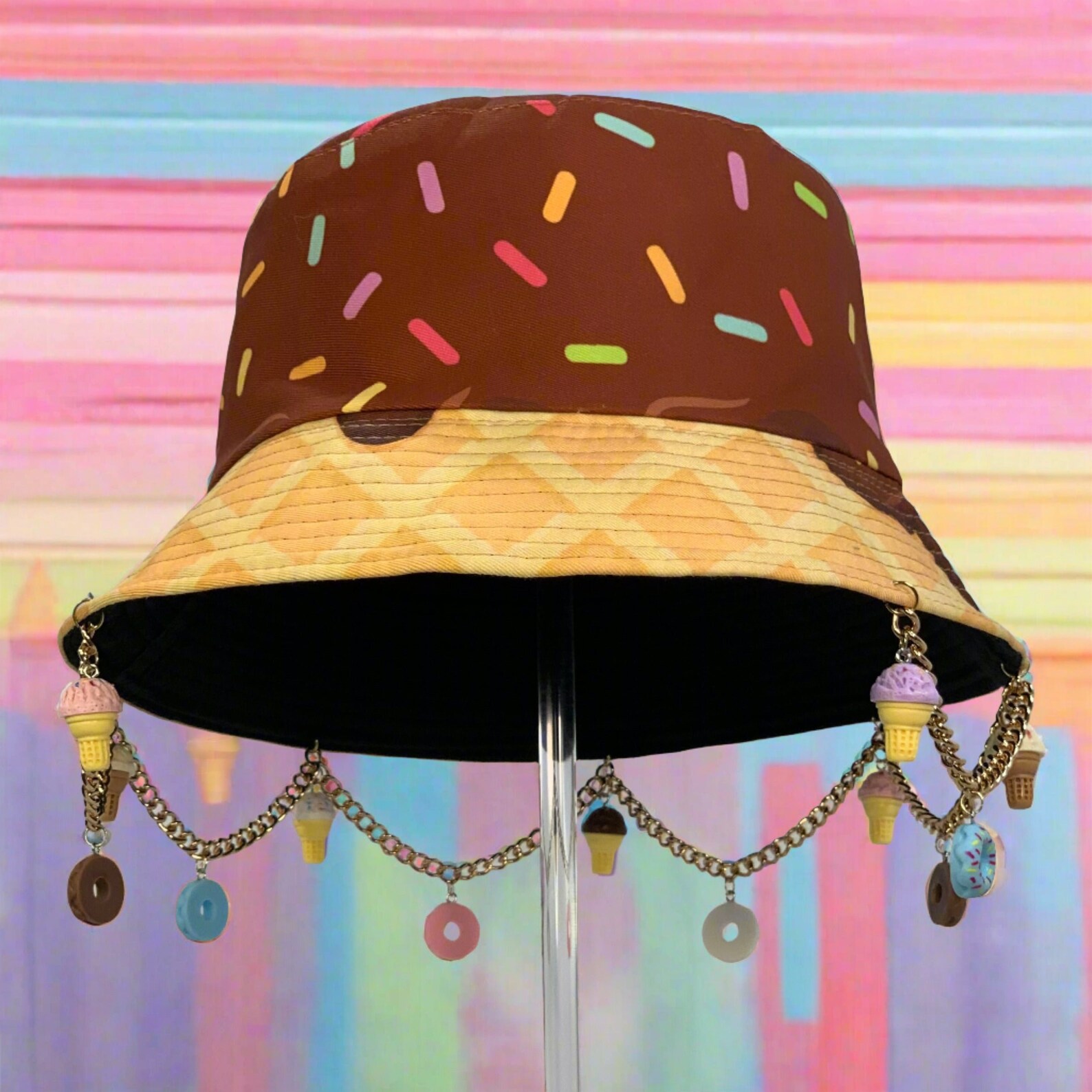 Doughnut Drip Too Hard Doughnut and Ice Cream Chain and Charm Bucket ...