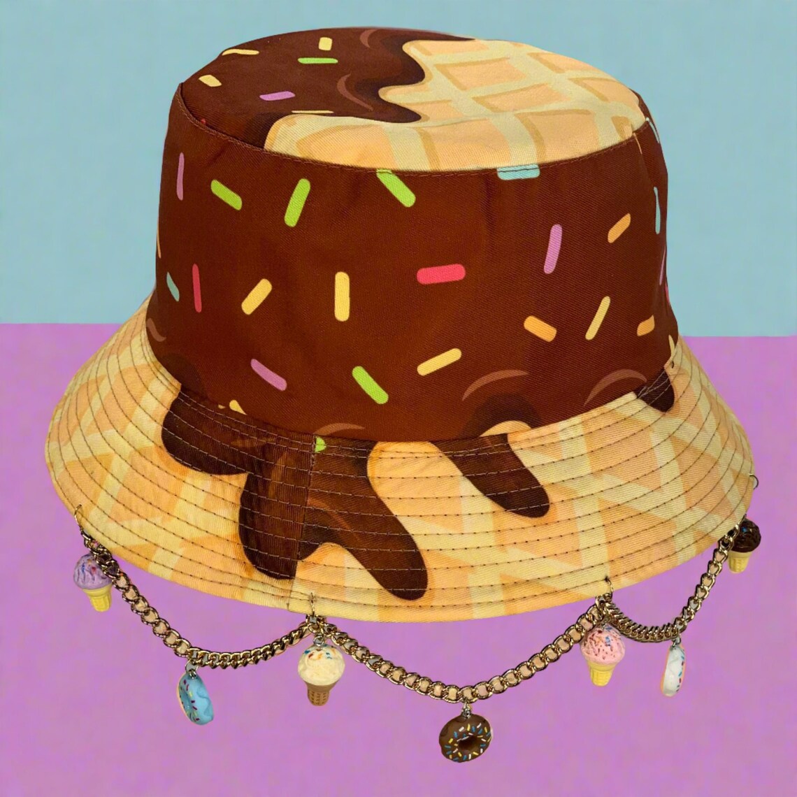 Doughnut Drip Too Hard Doughnut and Ice Cream Chain and Charm Bucket ...