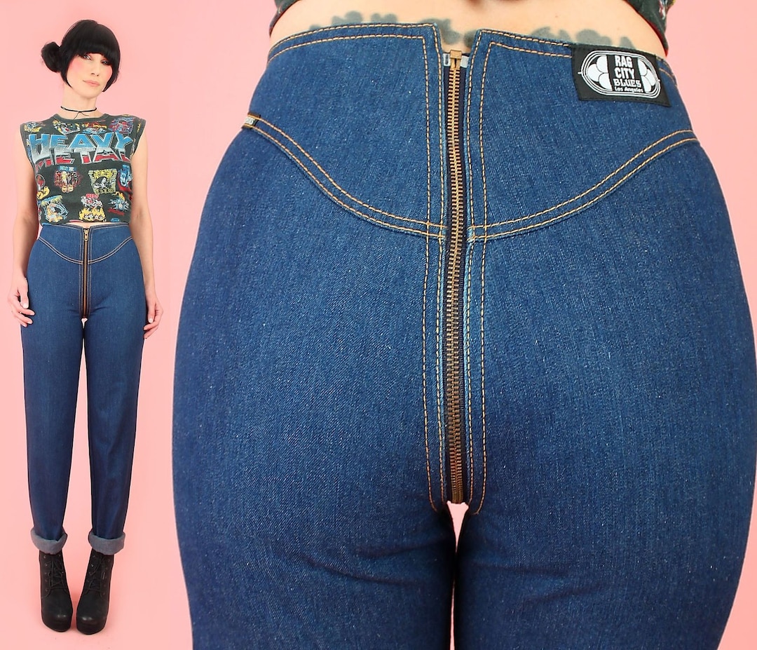 Vintage 80's Zip Around Jeans // RARE Original Denim Zipper Jeans ...