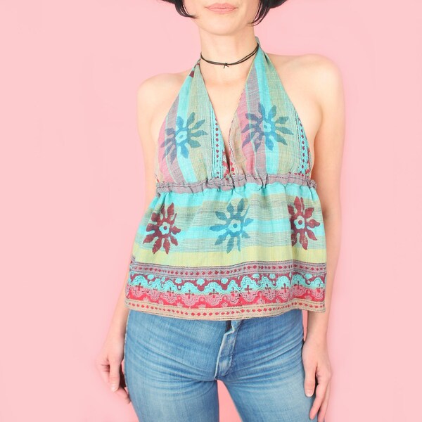 70s Halter Top - Etsy