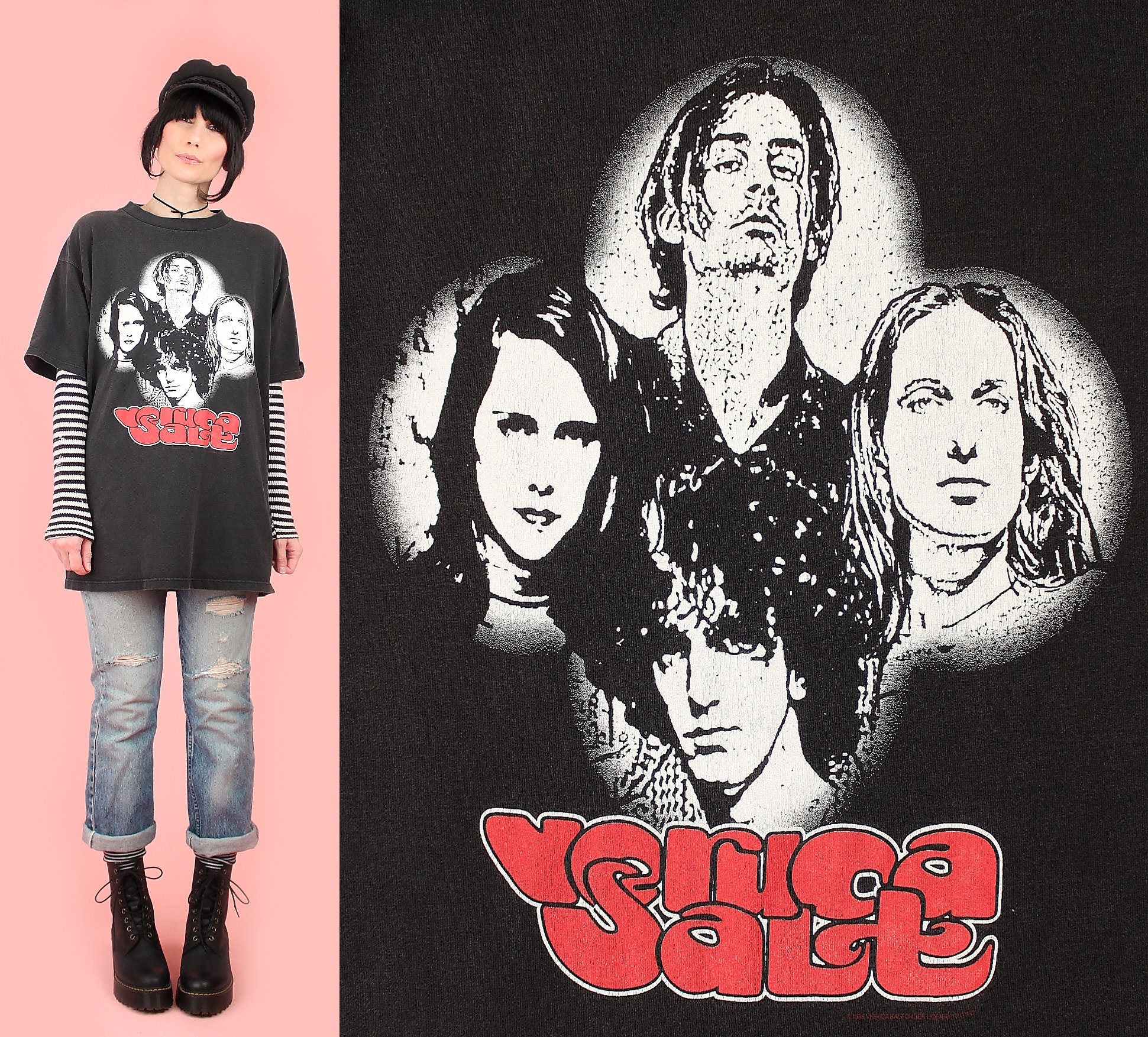 RARE ViNtAgE 90's Veruca Salt American Thighs Tour T Shirt | Etsy