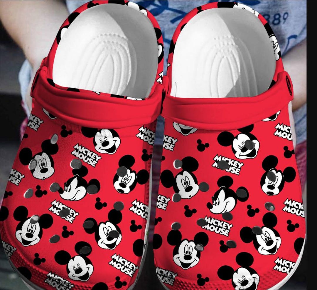 Mickey Mouse Face Clogs, Mickey Cute Clogs, Women Men Clogs, Sandals ...