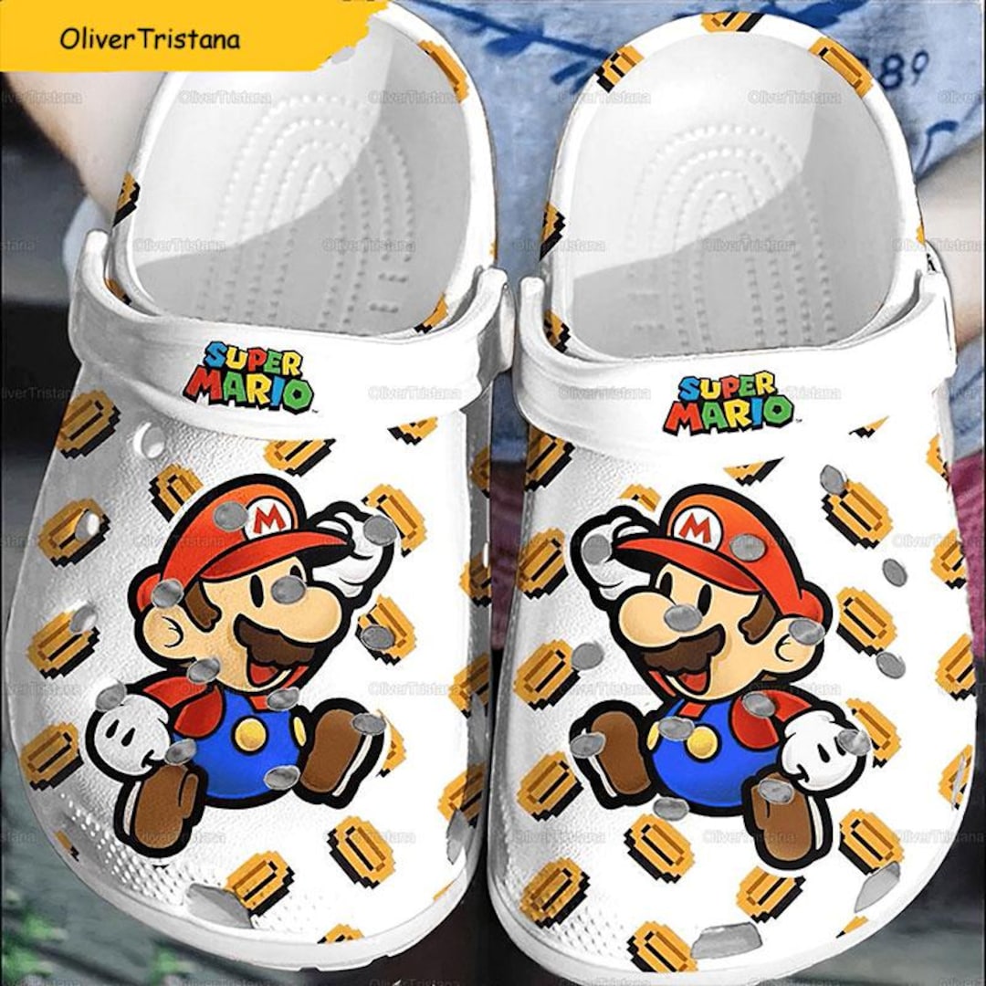 Super Mario Shoes, Super Mario Clogs, Women Men Clogs, Mario Sandals ...