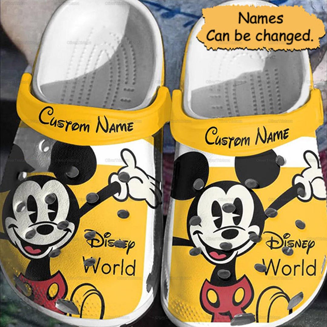 Custom Name Mickey Mouse Clogs, Mickey Disney Clogs, Women Men Clogs ...