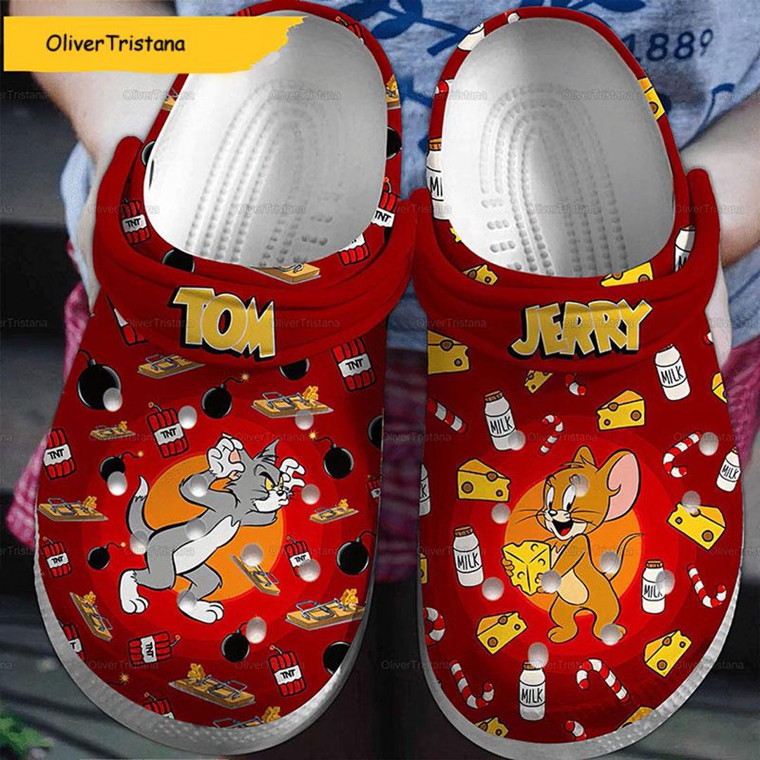 Tom and Jerry Clogs Shoes, Tom and Jerry Sandal, Funny Clogs, Carton ...