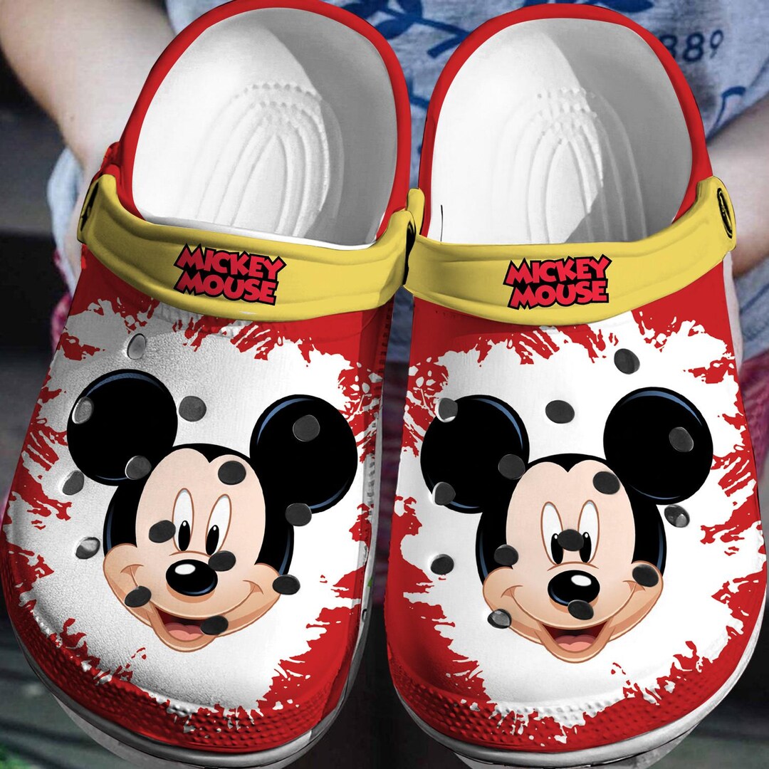 Mickey Mouse Face Clogs, Mickey Cute Clogs, Women Men Clogs, Cute Beach ...