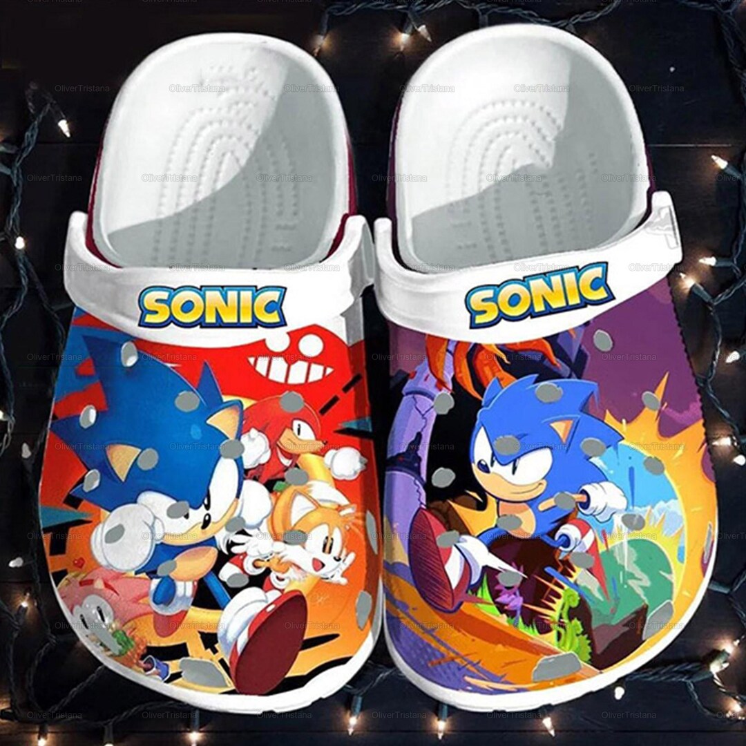 Cute Sonic Clogs, Sonic the Hedgehog Clogs, Women Men Clogs, Sandals ...