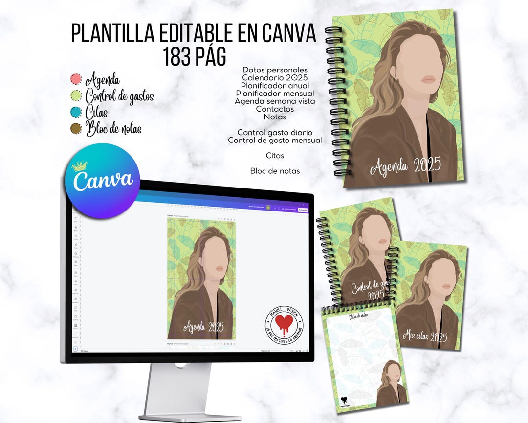 Editable Template in Canva Pro Set Of: Agenda, Expense Control ...