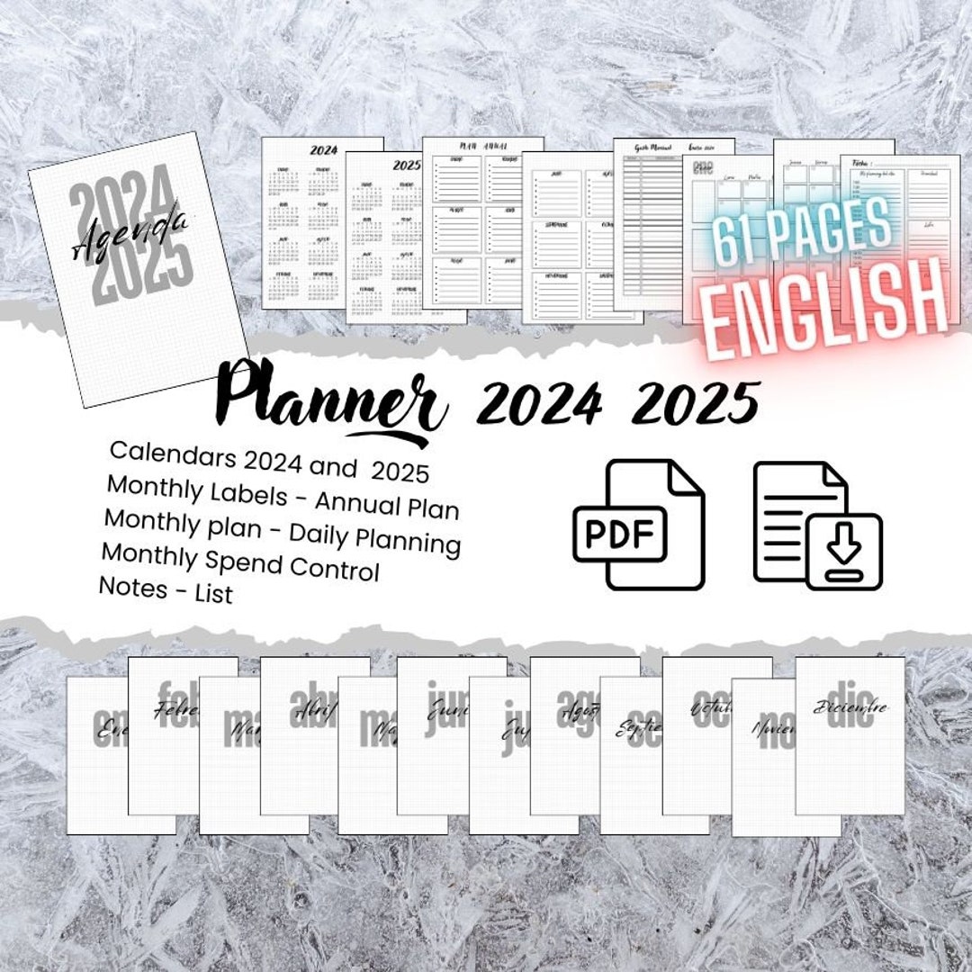 Planner 2024 & 2025 / Expense Planner / Daily Planning / Monthly ...