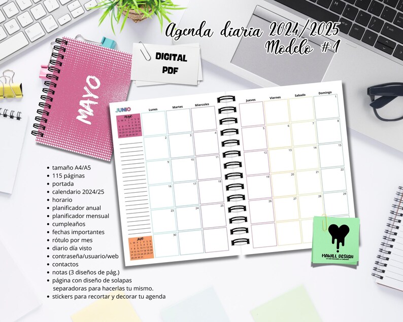 2024 - 2025 Daily Planner, Printable, PDF, Day-to-day, Annual and ...