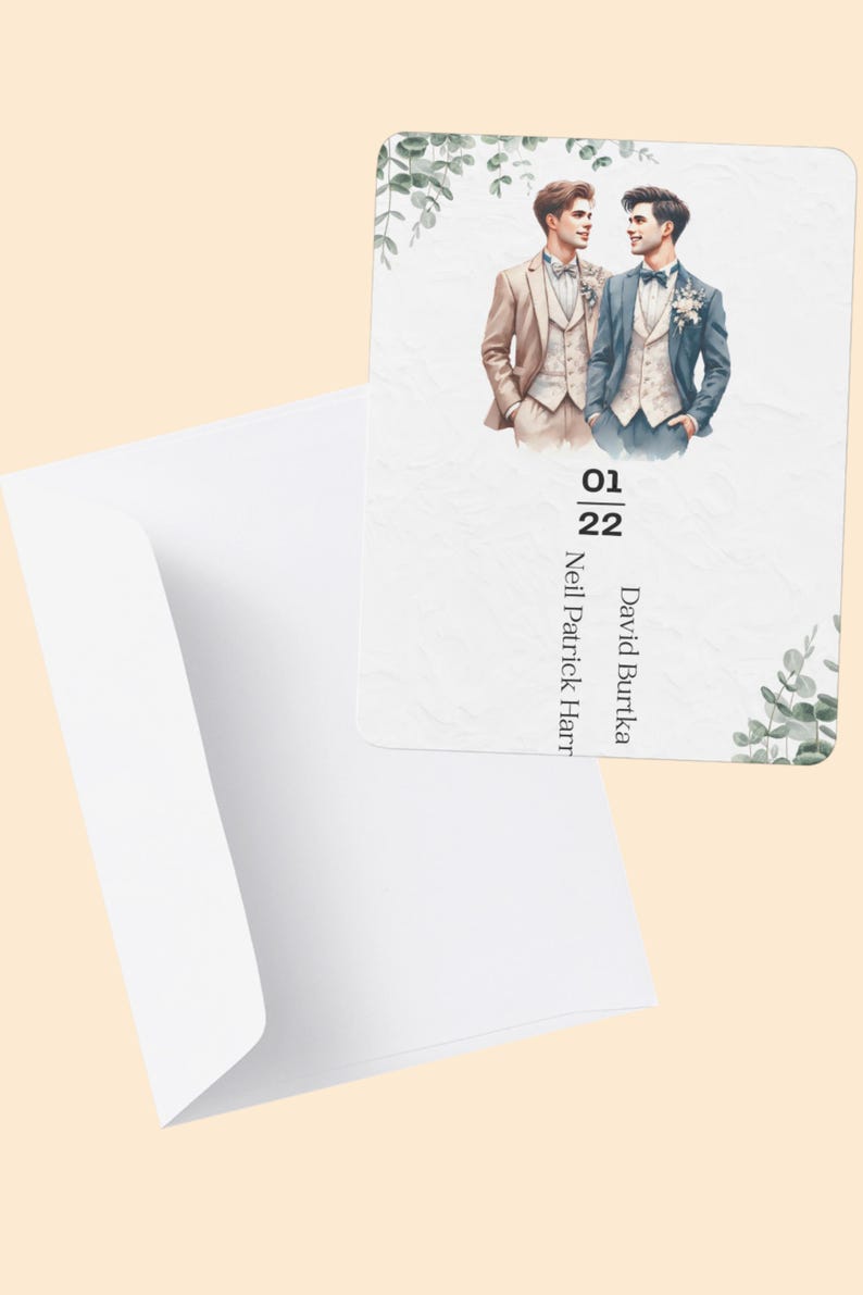 Gay Wedding Invitations/personalized & Custom Wedding Invitation Cards ...