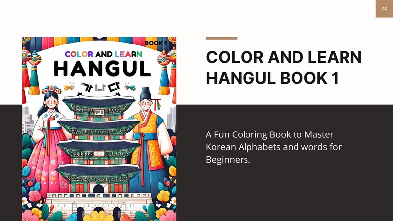 Bundles for Color and Learn Hangul Books/korean Words Coloring/adult ...