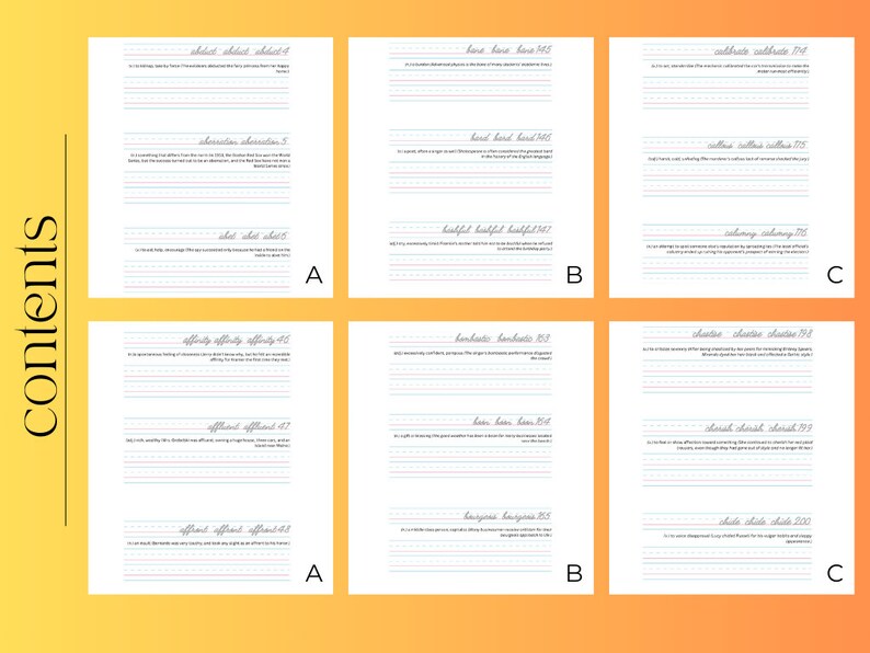 Cursive Handwriting Workbook:1000 Most Common SAT Vocabulary Edition ...