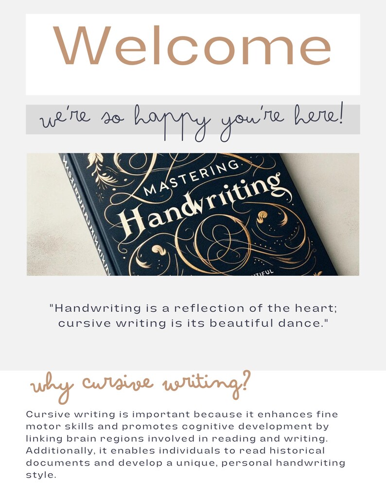 Cursive Handwriting Workbook for Teens & Adults / Left Handed ...